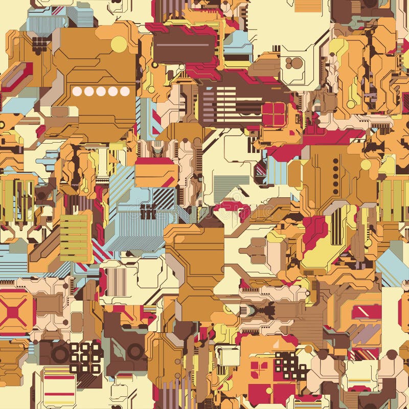 Futuristic Background in Cyberpunk Style. Stock Vector - Illustration ...