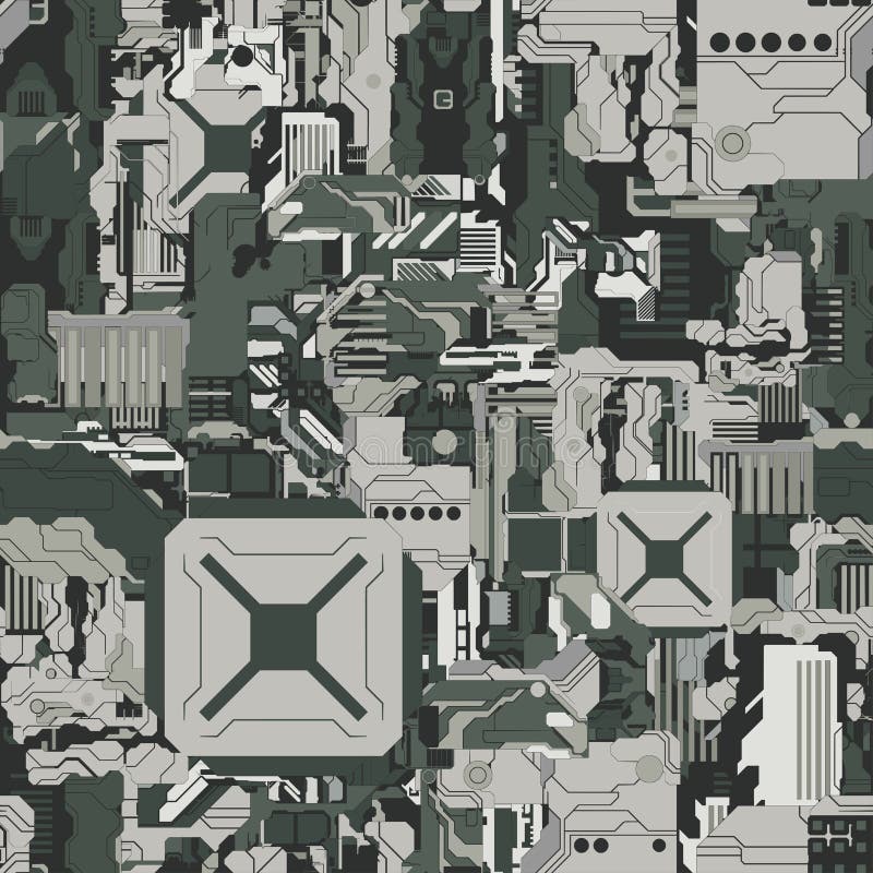 Futuristic Background in Cyberpunk Style. Stock Vector - Illustration ...