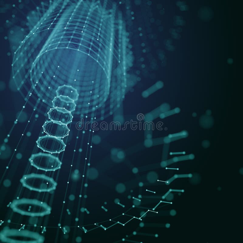 Futuristic Background. 3d Render Illustration. Abstract Architecture ...