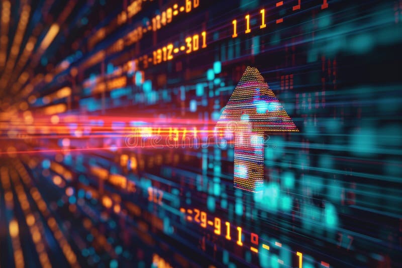 Futuristic Background Data Transfer. Technology Concept. Futuristic ...