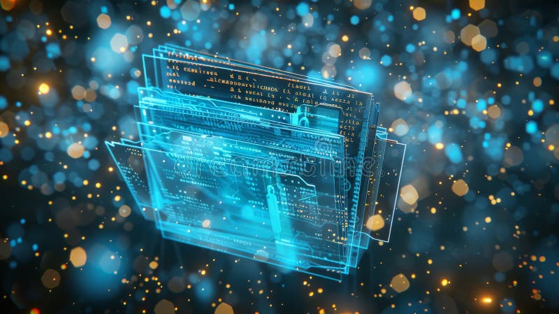 Futuristic Background Data Transfer. Technology Cyberspace Background ...