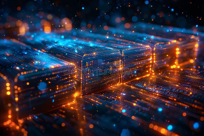 Futuristic Background Data Transfer. Technology Cyberspace Background ...