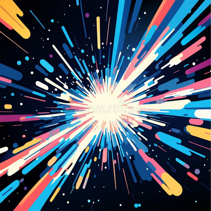 Futuristic Background with Dynamic Rays. Vector Illustration for Your ...