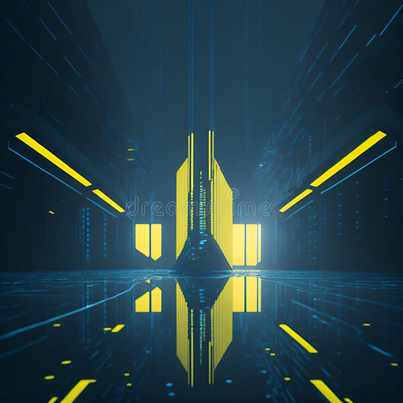 Techno Cyberpunk Character Avatar Ai Generated Stock Illustration ...