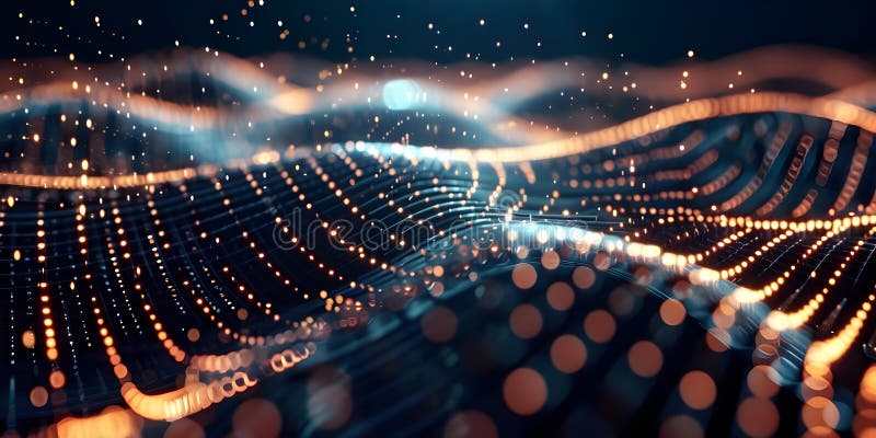 Futuristic Background with Glowing Lines Representing Rapid Digital Connectivity and Data Flow ...