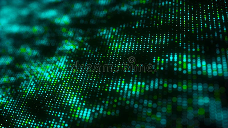 Futuristic Background Blue Matrix. Digital Burst of Data. Coding or ...