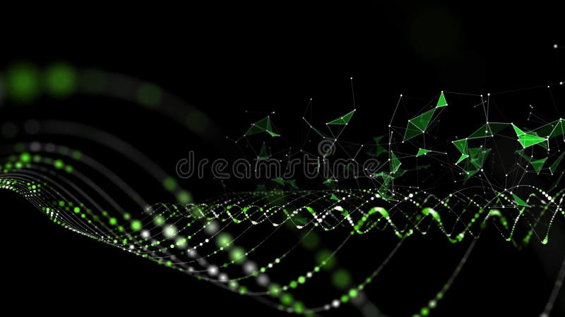 Futuristic Background Grid Quantum Computing from Array Dots in Curves ...