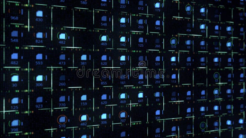 Futuristic Background with Hi Tech in Computer with Cells and Numbers ...