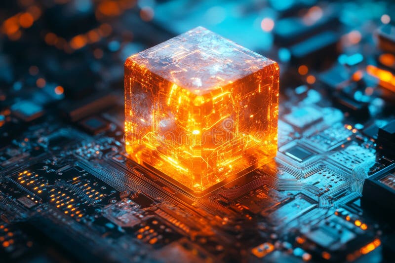 A Futuristic Background with High Tech Elements Has a Border that is ...