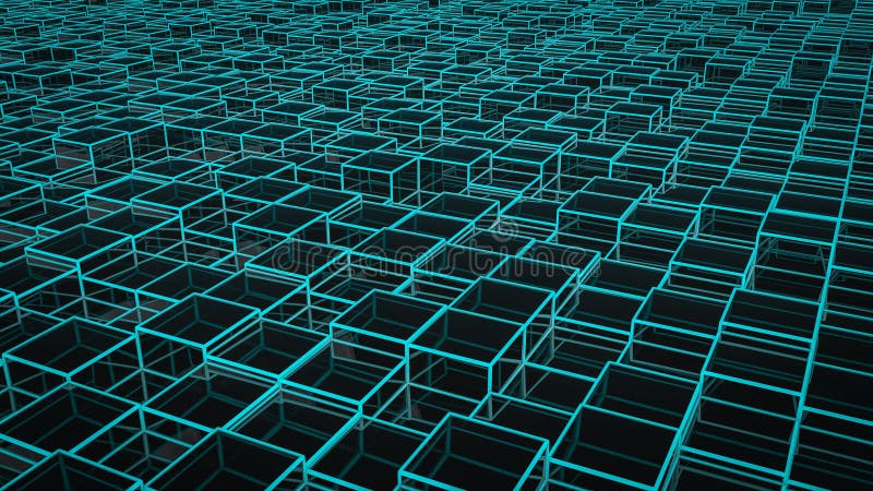A Futuristic Background Image With Cubes Stock Illustration
