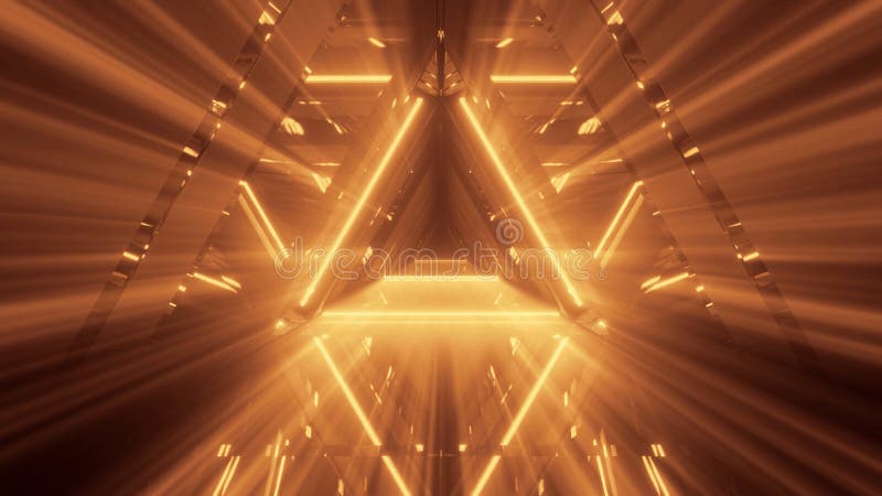 Futuristic Background of Neon Lights with Sparkles and Glowing Golden ...