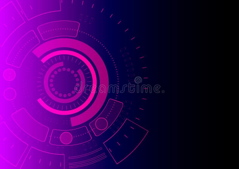 Purple Abstract Futuristic Background Stock Illustration - Illustration ...