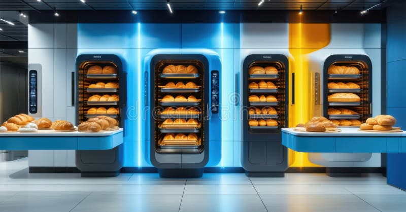 Futuristic Bakery Display Neo Lighting Stock Photos - Free & Royalty ...