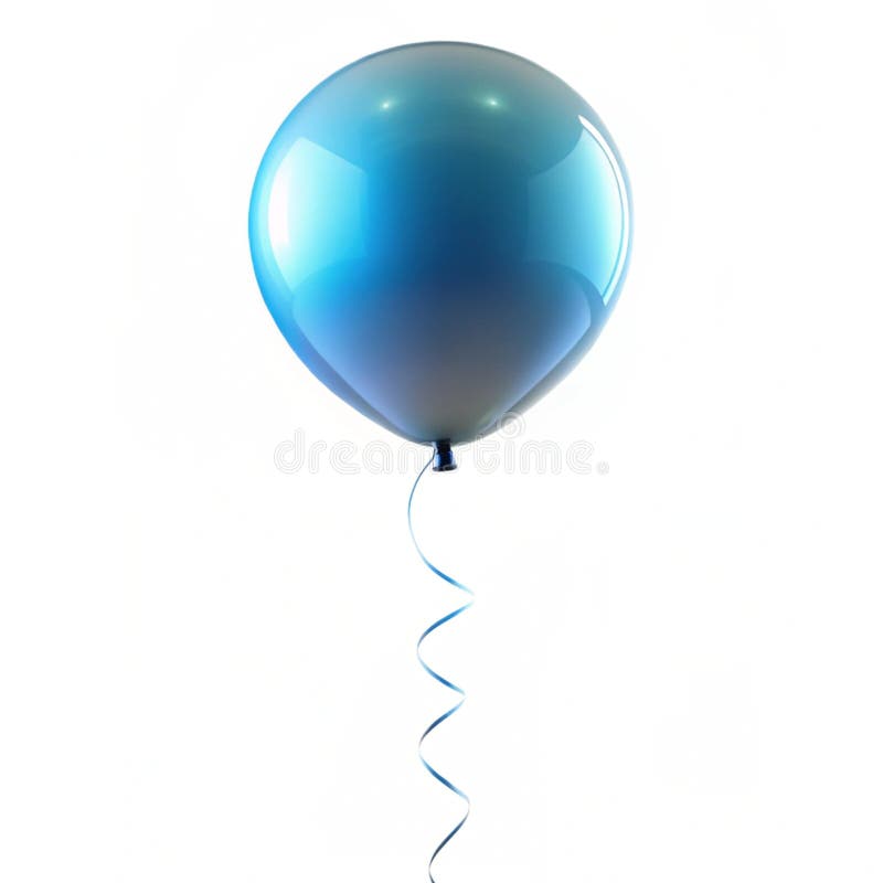 Floating Glowing Balloon with Rotating String Stock Illustration ...