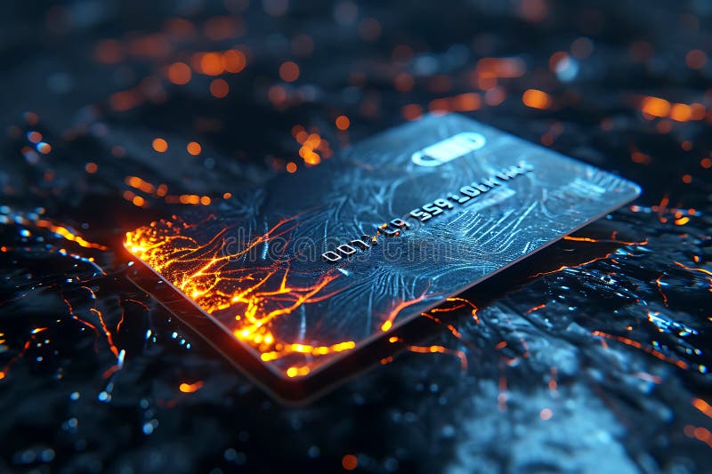 Futuristic Bank Card with Enhanced Security Features Stock Image ...