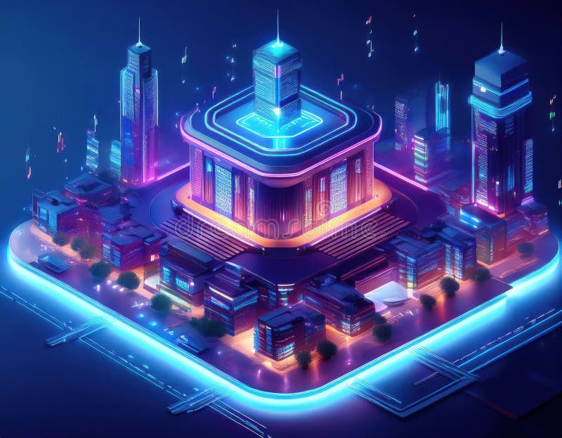 Futuristic Banking Landscape Showcasing Innovation Stock Photos - Free ...