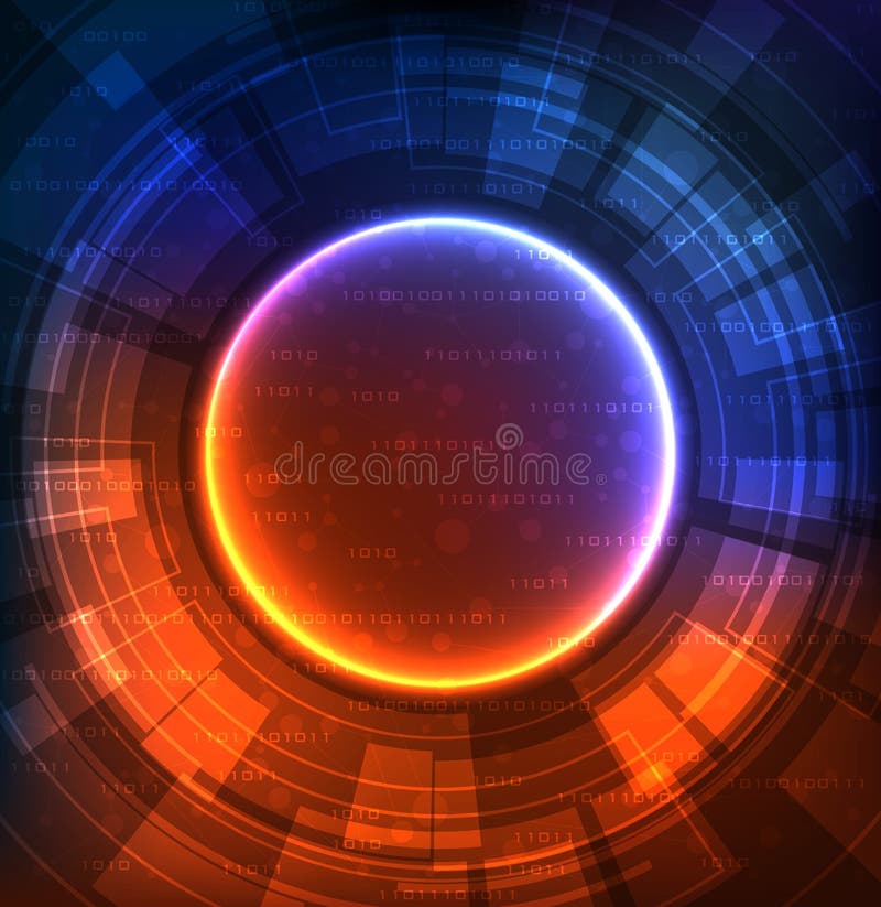 Futuristic Banner With Blue Glowing Honeycombs Neon Pattern And ...