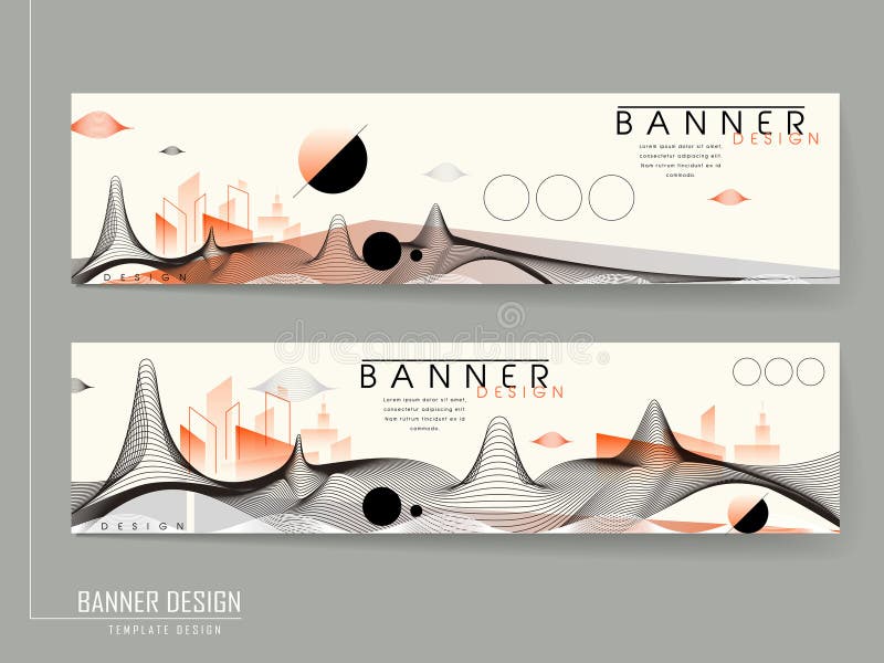 Futuristic Banner Template Design Stock Vector - Illustration of ...