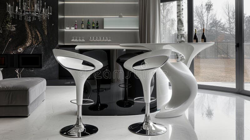 Futuristic Bar Stool Concept Stock Illustration - Illustration of ...