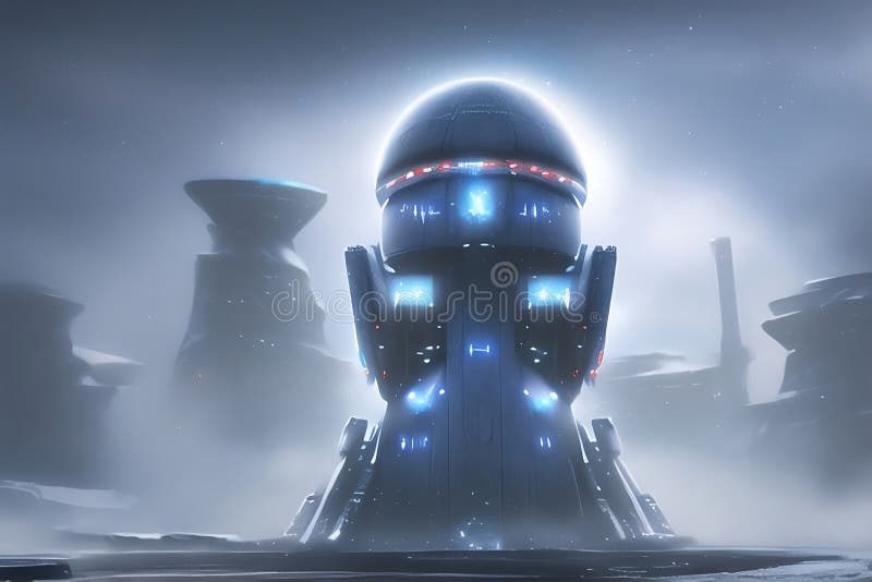 Futuristic Base on an Extrasolar Planet Stock Illustration ...