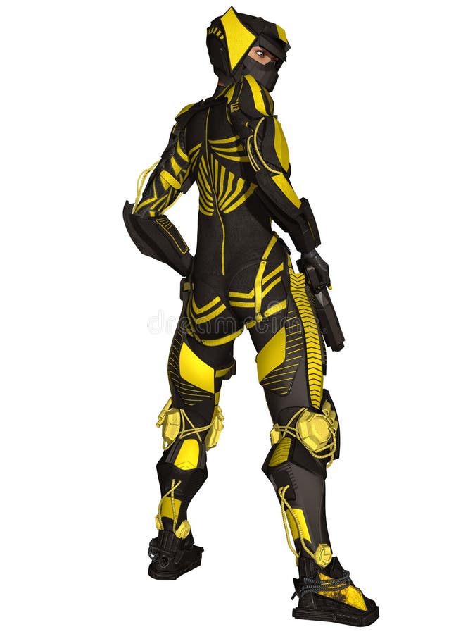 Futuristic Battle Suit stock illustration. Illustration of flight ...