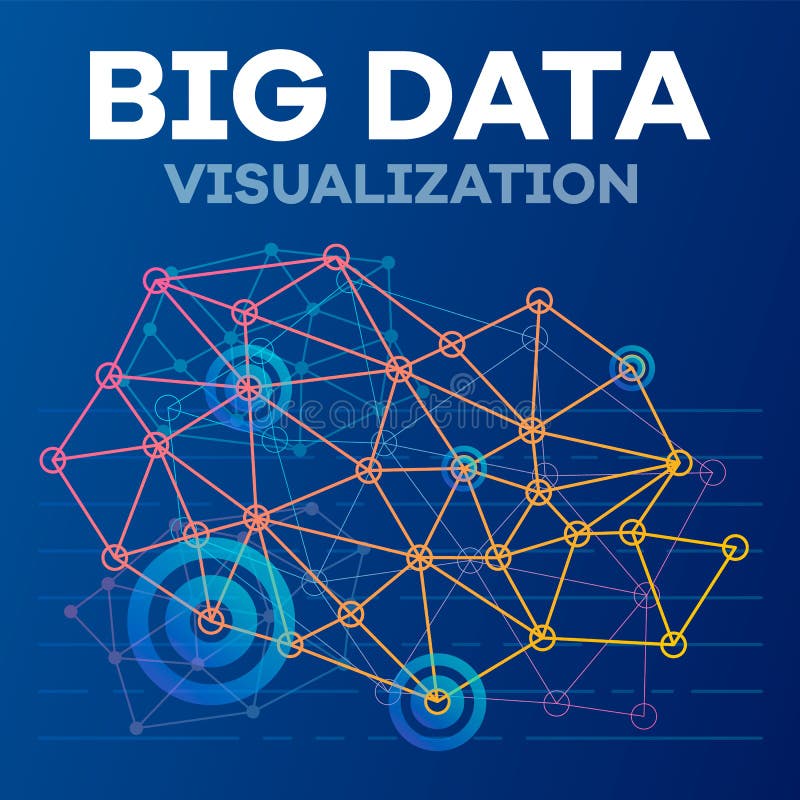 Futuristic Big Data Banner, Outline Style Stock Vector - Illustration ...