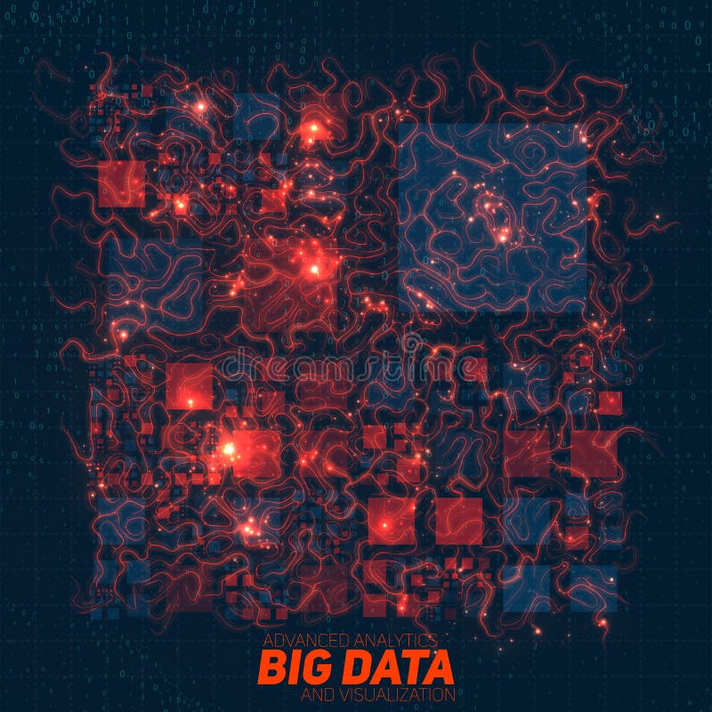 Futuristic Big Data Visualization. Cybernetic Infographic. Information ...