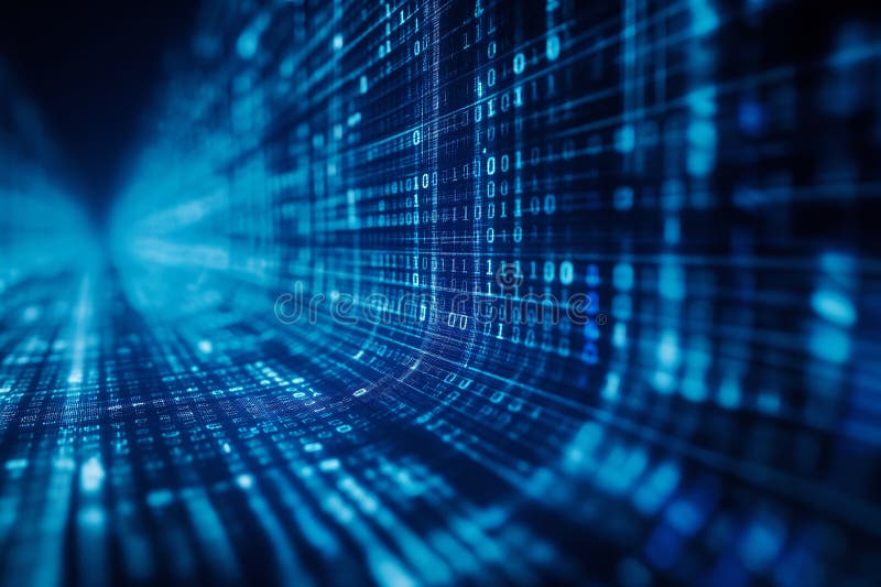 Futuristic Binary Code Background for Tech Concepts and Data Visualization Stock Photo - Image ...