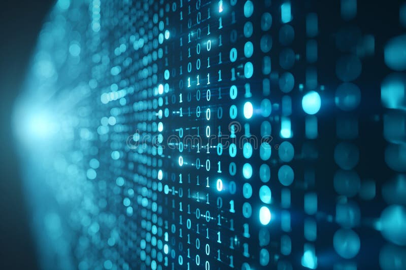 Futuristic Binary Code Background For Tech Concepts And Data