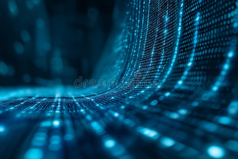 Futuristic Binary Code Background For Tech Concepts And Data