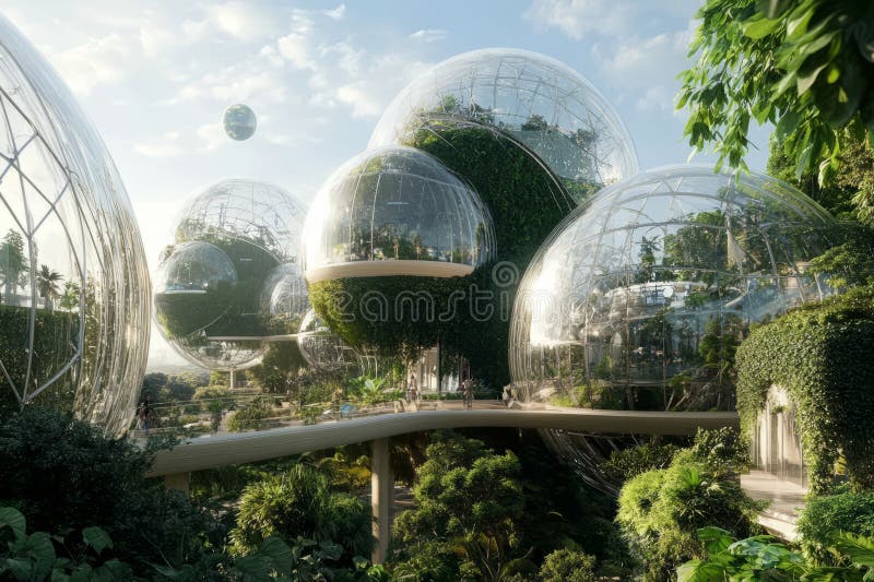 A Futuristic Bio Dome City, Where Nature and Technology Coexist in ...