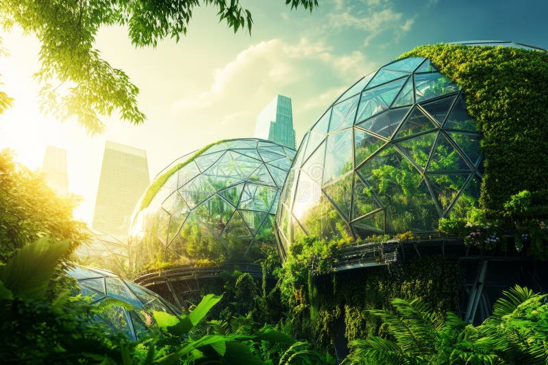 A Futuristic Bio Dome City, Where Nature and Technology Coexist in ...