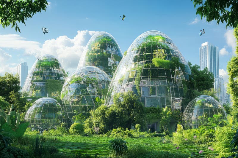 A Futuristic Bio Dome City, Where Nature and Technology Coexist in ...