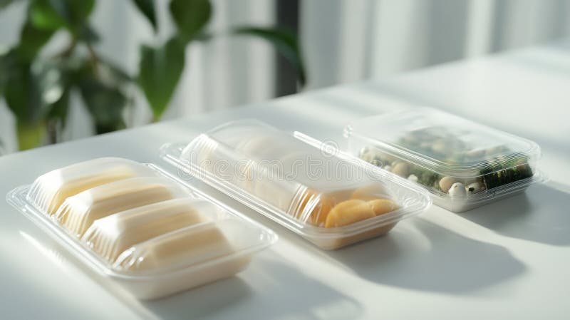 Futuristic Biodegradable Food Packaging for Sustainable Dining Stock ...