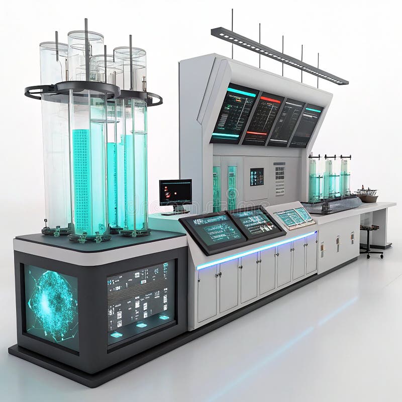 Futuristic Bioengineering Lab with Advanced Technology Stock ...