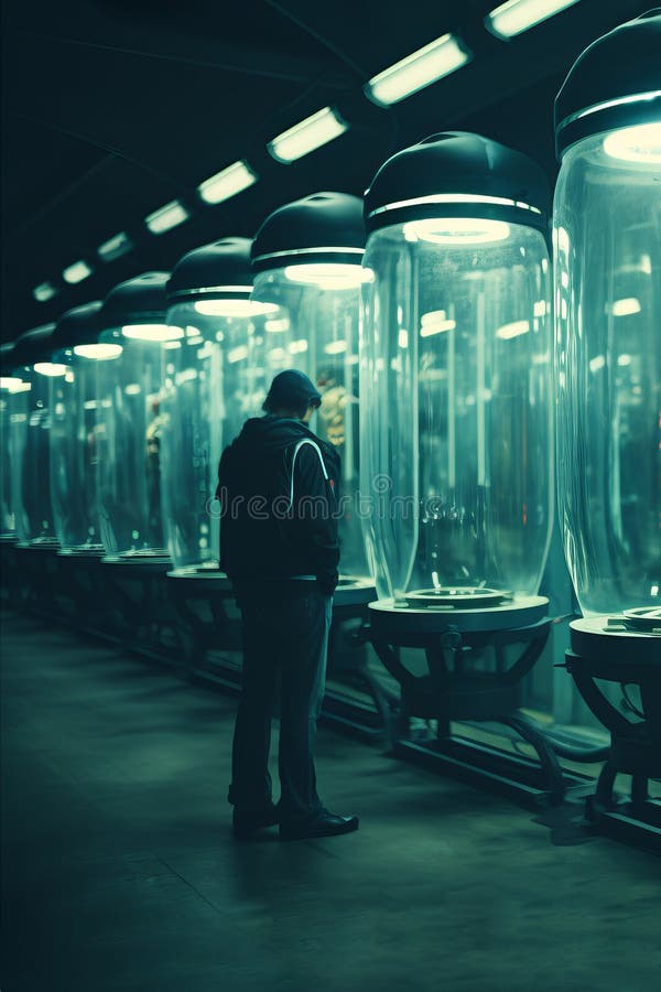 Futuristic Biolab. Advanced Biological Laboratory with Body Cultivation ...