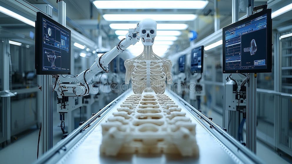 Advanced Biomechanical Humanoid Production Stock Illustration ...