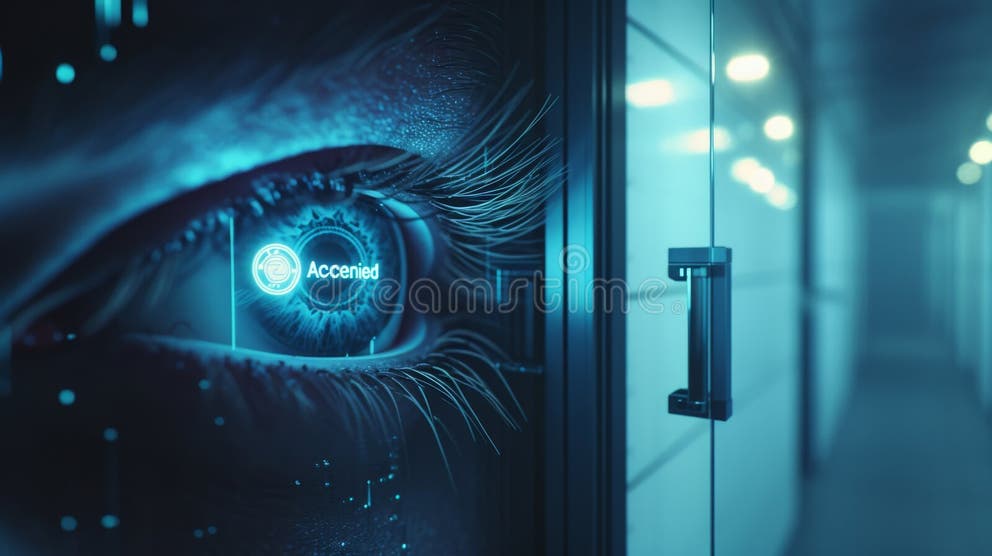 Futuristic Biometric Eye Scan Security System Verification Stock Photo ...