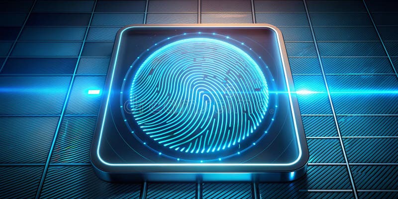 A Futuristic Biometric Scanner Detecting a Unique Fingerprint Granting ...