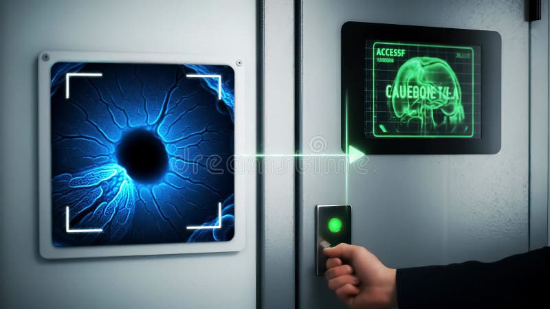 AI Biometric Security with Brain Scan Stock Video - Video of ...