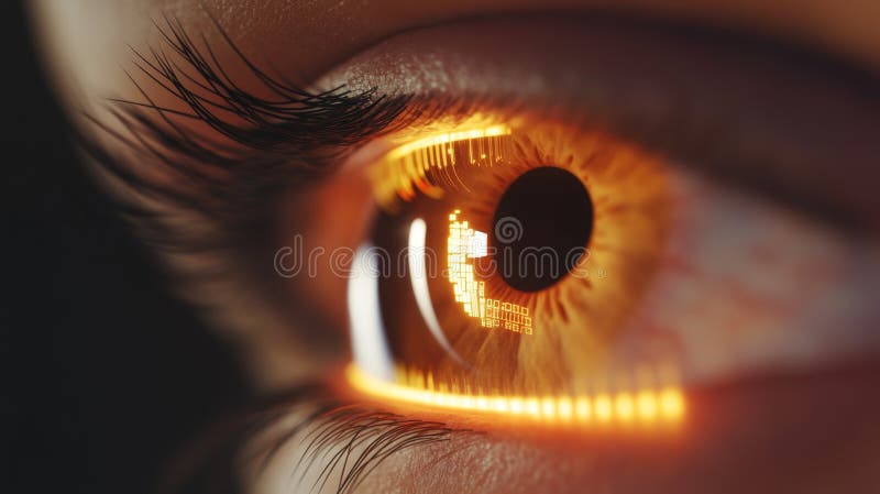 Futuristic Bionic Eye with Artificial Retina Chip Technology Stock ...