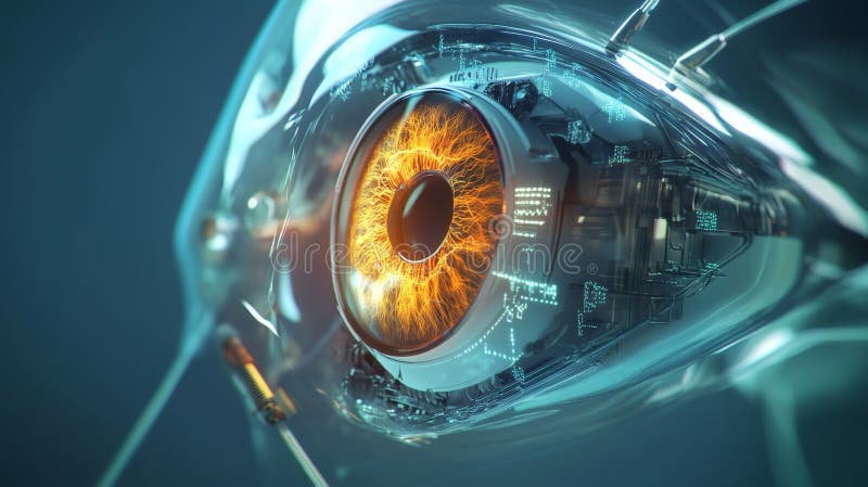 Futuristic Bionic Eye Concept with Retinal Implant Technology Stock ...