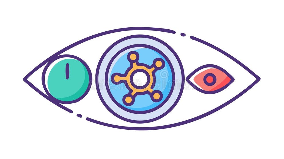 Futuristic Bionic Eye with Data Analysis Interface Vector Design ...