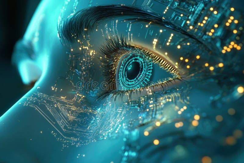 Futuristic Bionic Eye Showing Advanced Technology Artificial ...