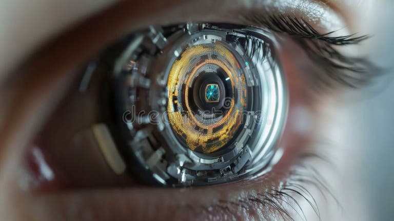 Futuristic Bionic Eye Technology for Restoring Human Vision Stock Illustration - Illustration of ...