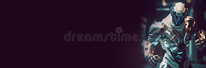 Futuristic Bionic Human Body Created with Generative Ai Stock ...