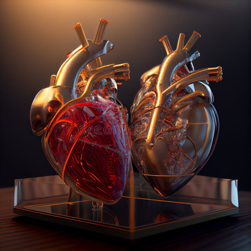 Futuristic Bionic Human Heart Prosthesis. Stock Illustration ...