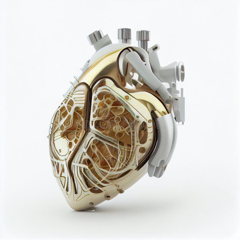 Futuristic Bionic Human Heart Prosthesis. Stock Illustration ...