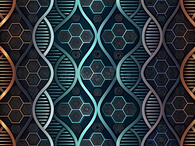 Futuristic Biotech Inspired Background Abstract Geometric Patterns ...