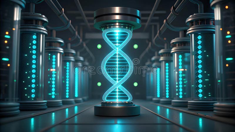 Futuristic Biotechnology Lab Showcases Gene Editing Technology with ...